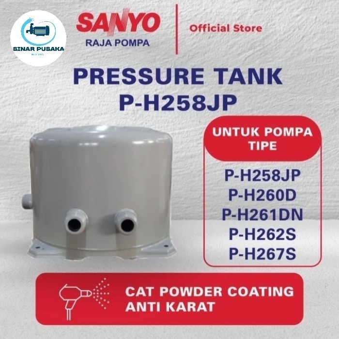 Jual TANGKI BAWAH TABUNG POMPA AIR SANYO PH 258 JP ORI JEPANG | Shopee ...