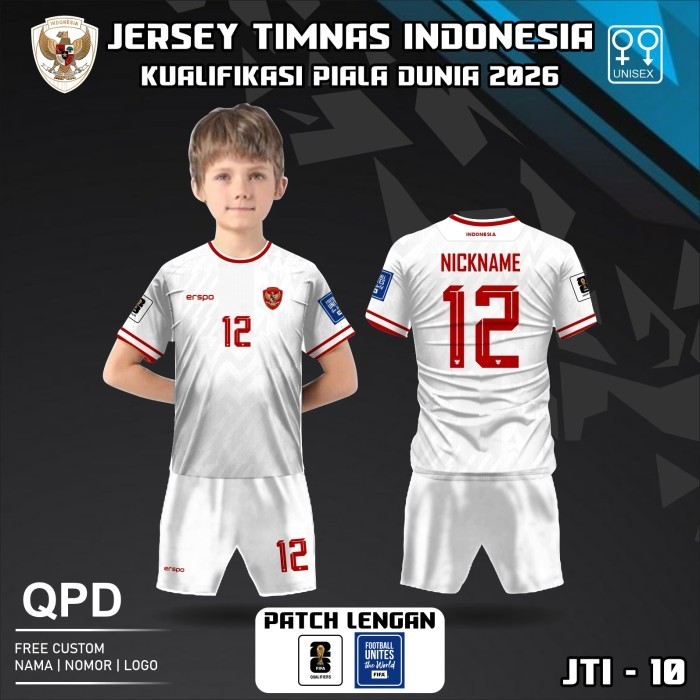 Jual Setelan jersey anak kaos timnas indonesia terbaru baju bola qualifikasi piala dunia 2026 ...