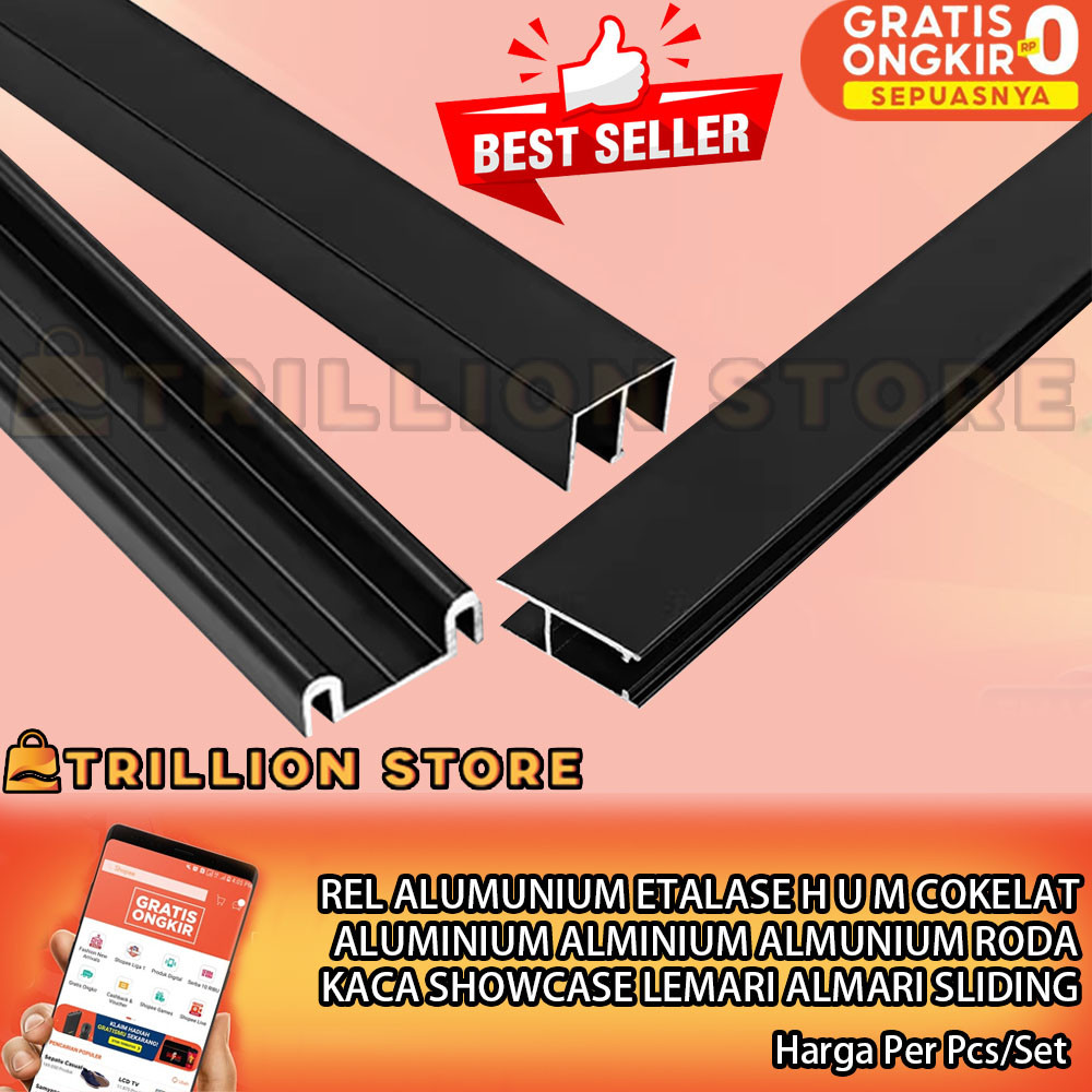 Jual Aluminium H U M Rel Alumunium Etalase Cokelat Coklat Per Meter ...