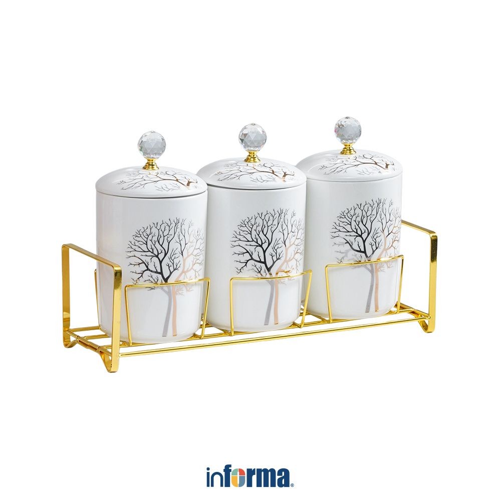 Jual Informa Appetite Set 3 Pcs Natree Stoples Dengan Rak - Putih Jar ...