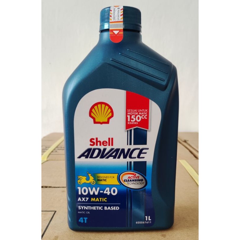 Jual Oli Shell Advance AX7 10W-40 1L Matic Scooter NMAX Aerox 155 XMAX PCX ADV Forza kualitas ...