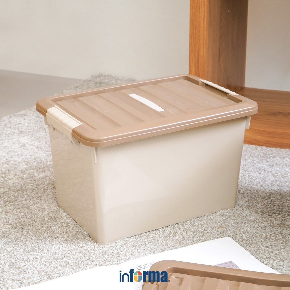 Jual Informa 32X22.5X20 cm Kotak Penyimpanan Dengan Tutup - Cokelat ...