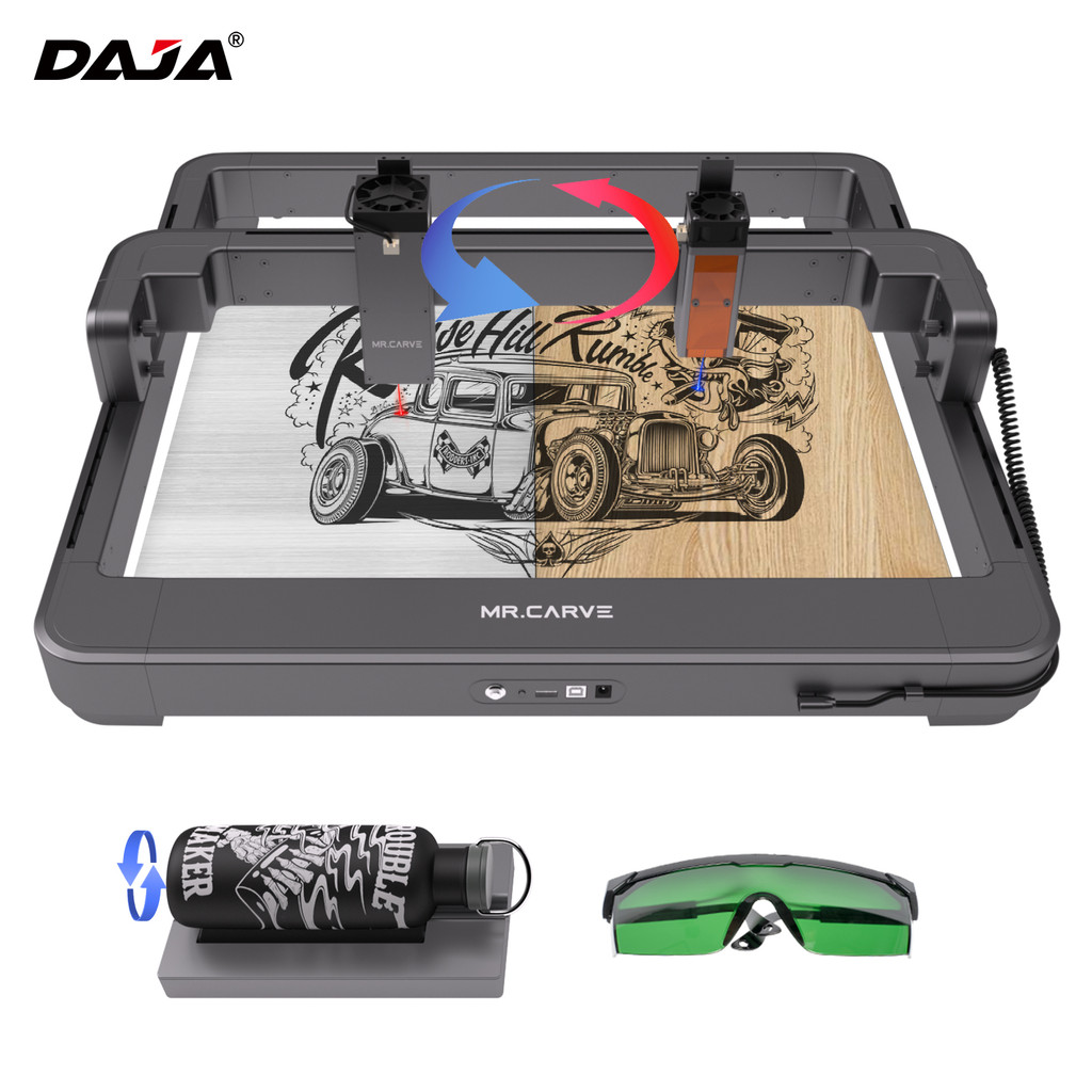 Jual MR CARVE M3 Laser Engraver CNC Engraving All Material Dual Laser ...