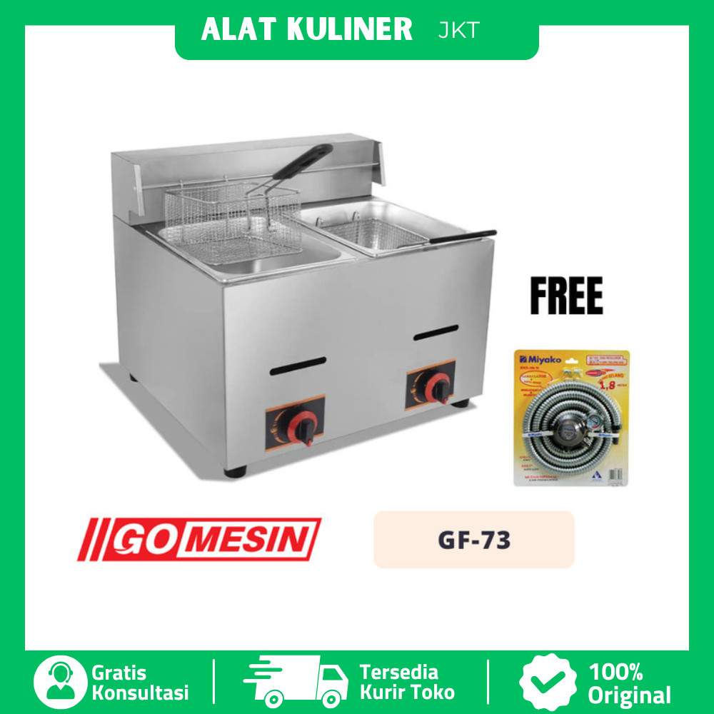 Jual Deep Fryer Gas GETRA GF 102G Penggorengan 2 Tank | Shopee Indonesia