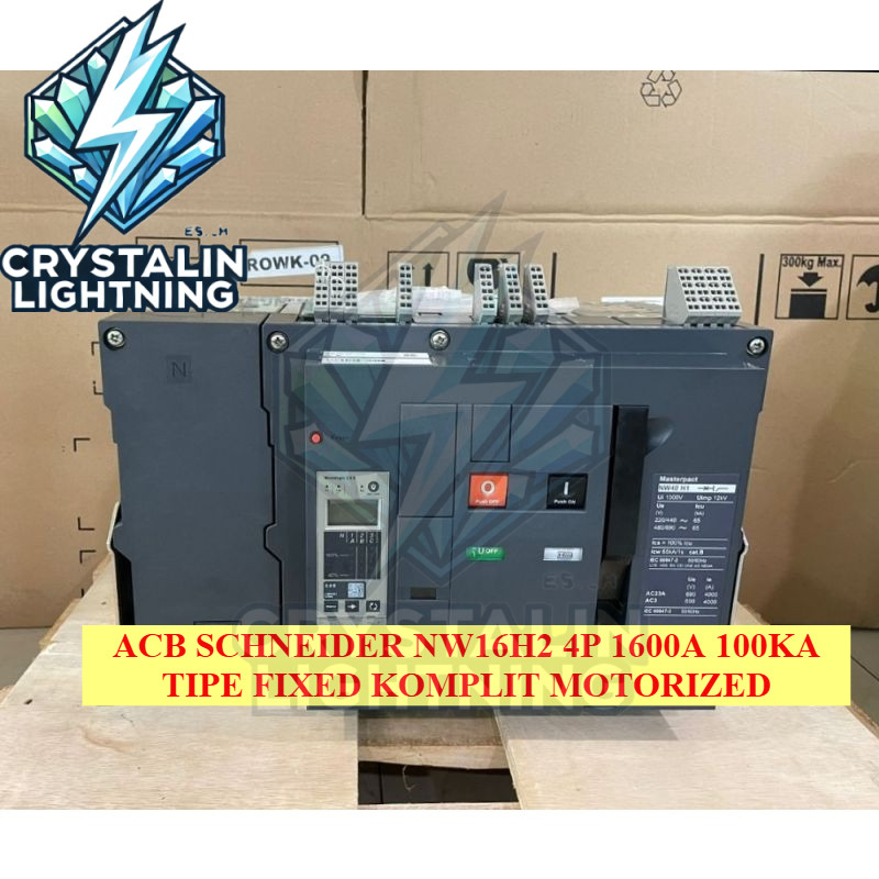 Jual ACB (Air Circuit Breaker) Schneider MasterPact NW16H2 4P 1600A 100kA Tipe Fixed Komplit ...
