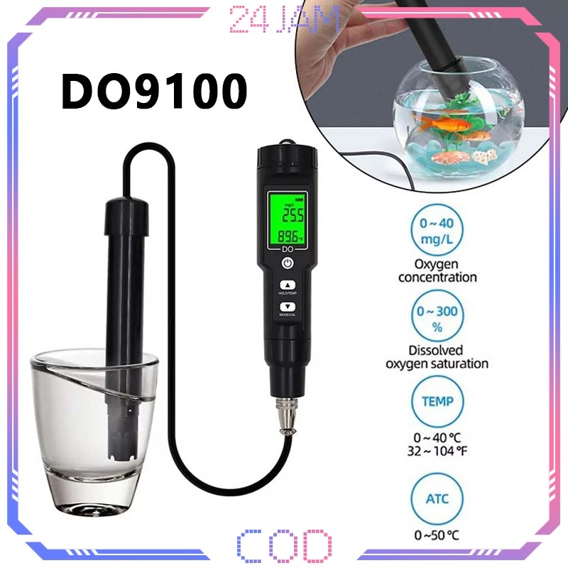 Jual Dissolved Oxygen Meter DO9100 Do Meter Oksigen Air 0.0-40.0 Mg/L ...