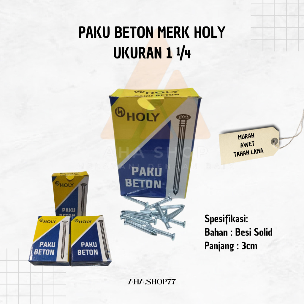 Jual Paku beton Cor Baja Putih 1. 1/4 Inch 3mm / Paku Beton Asli Ori ...