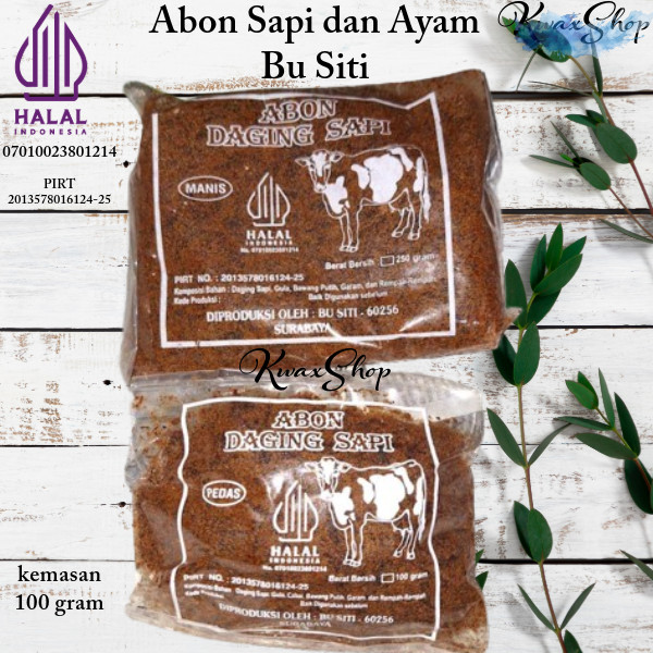 Jual Abon Sapi Bu Siti 100 Gram Sentra Abon Patmosusastro Surabaya ...