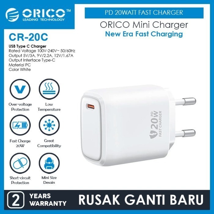 Jual ORICO PD 20W Fast Charger - CR-20C | Shopee Indonesia
