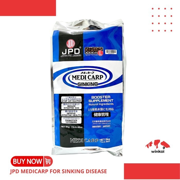 Jual JPD Medicarp Sinking 5kg Size L Mencegah Koi Parkir - Floating ...