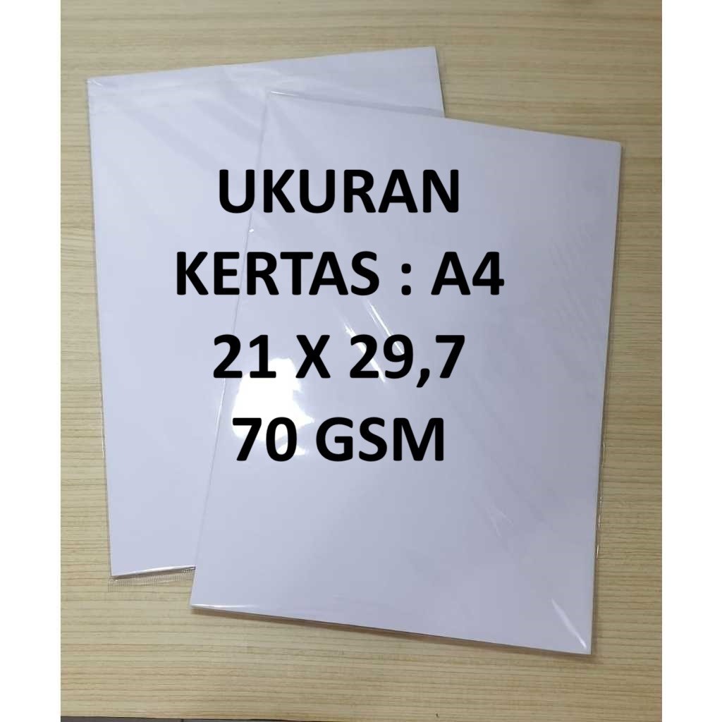 Jual Kertas print kertas fotocopy paper HVS A4 70 gram 70 gsm 50 lembar ...