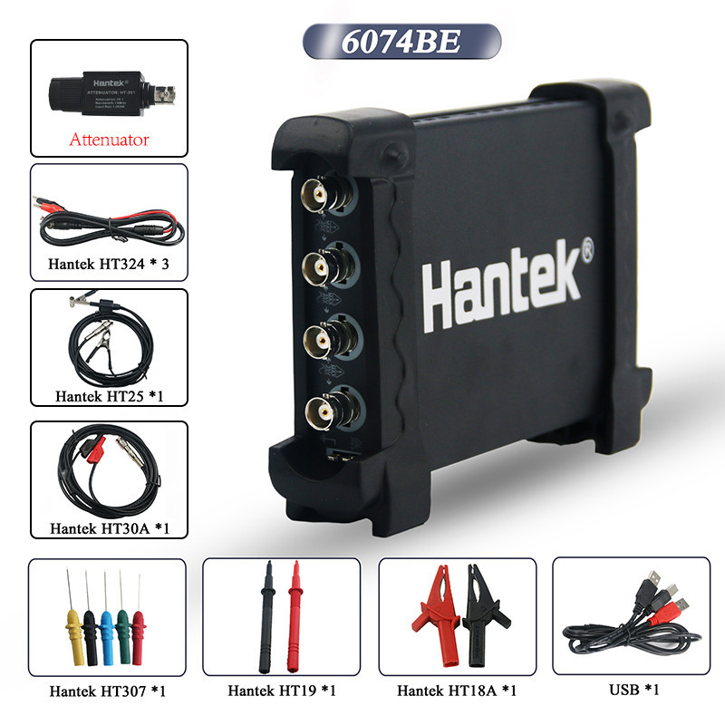 Jual Hantek 6074BE & HT201 Attenuator Osiloskop Penyimpanan Digital USB ...