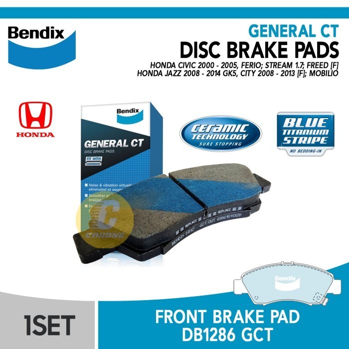 Jual BENDIX Brake Pad Kampas Rem Depan HONDA CIVIC FERIO NEW CITY JAZZ ...