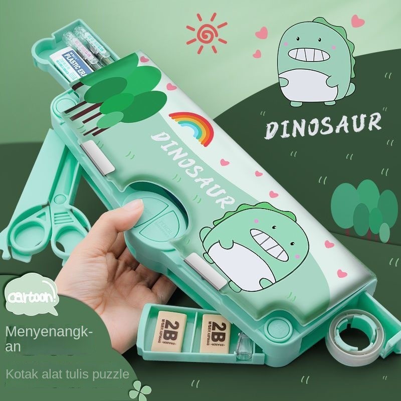Jual 【Puluz】Kotak Pensil Multifungsi Motif Unicorn / Dinosaurus ...