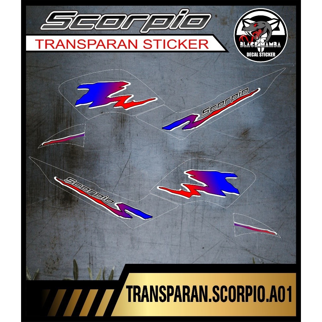 Jual Sticker TRANSPARAN SCORPIO STRIPING TRNASPARAN SCORPIO Motif ...