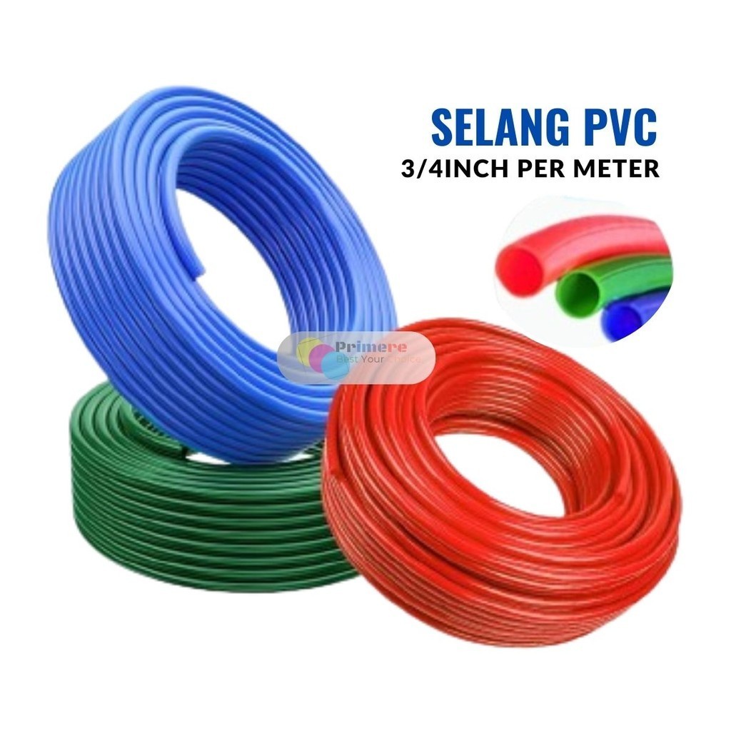 Jual Selang Air 3/4 Inch Keran PVC Ukuran Per Meter | Shopee Indonesia