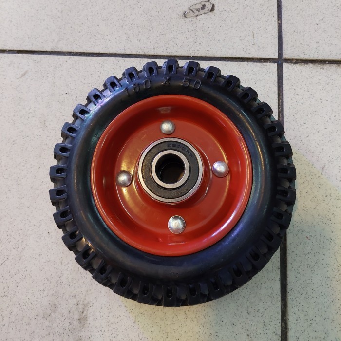 Jual Roda Rubber Custer Ban Mati 6" Ball Bearing / Ban Mati 6 inch ...