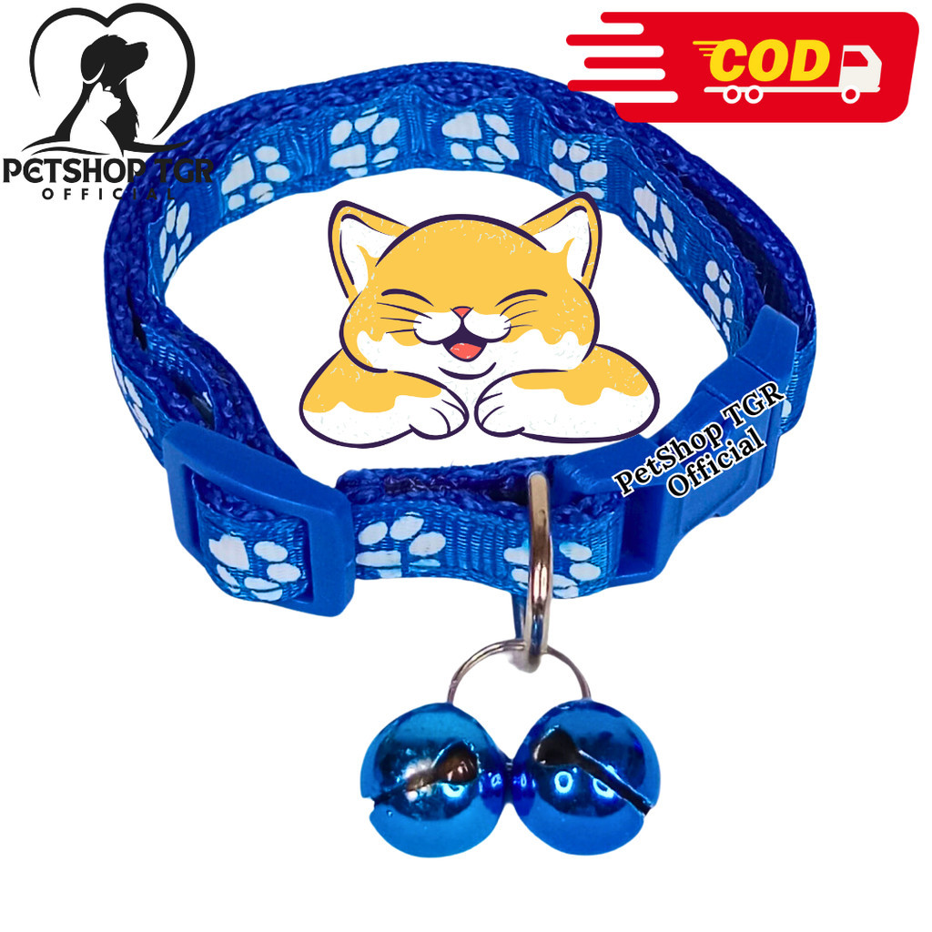 Jual PTO Kalung Kucing Lonceng 2 Pcs Motif Jejak Kaki Ukuran Dapat ...