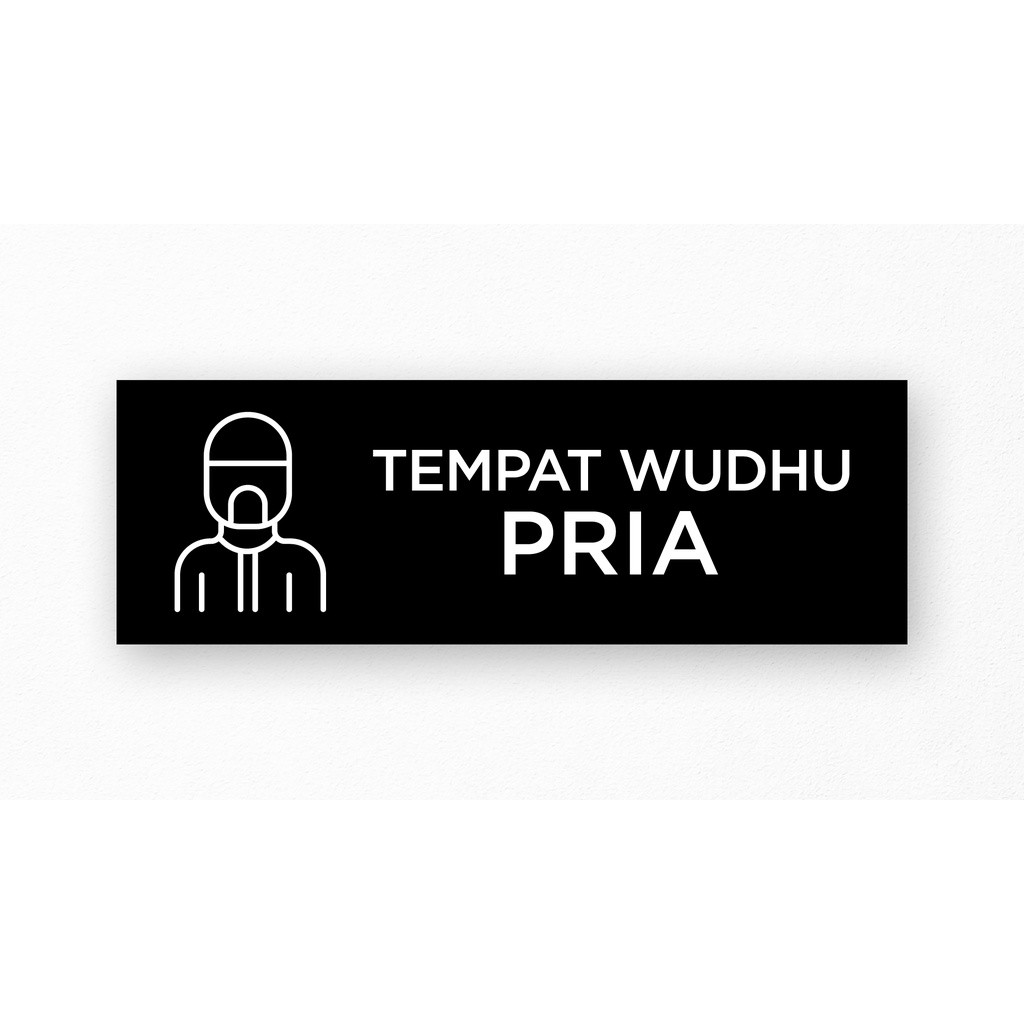 Jual Papan Ruang Akrilik Tempat Wudhu Pria & Wanita | Sign Board ...