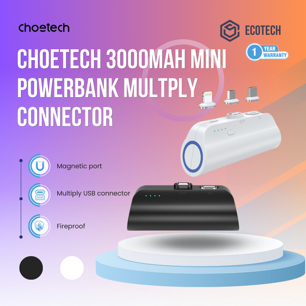 Jual Choetech 3000mAh mini powerbank ( with magnetic replaceable ...