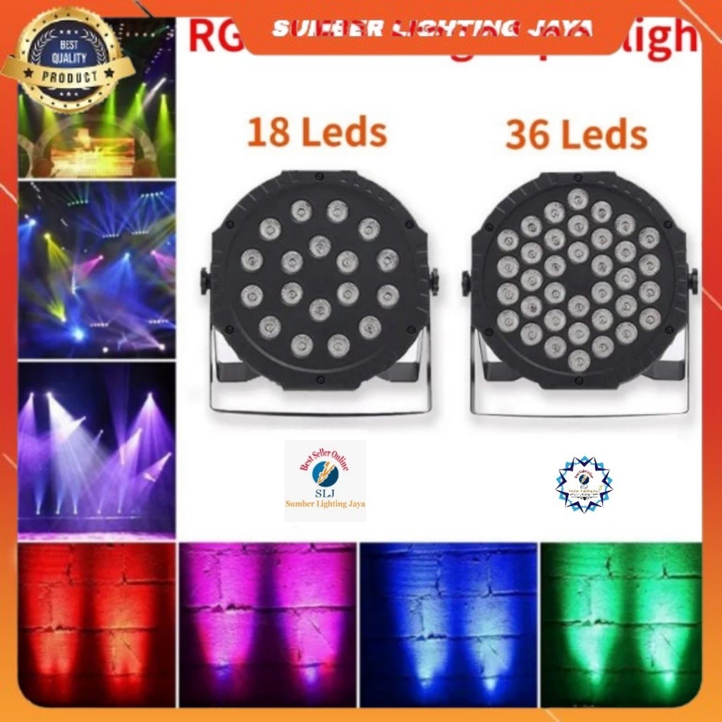 Jual COD & READY STOK LAMPU PAR LED 18 LED 36 LED RGB / LAMPU PANGGUNG ...