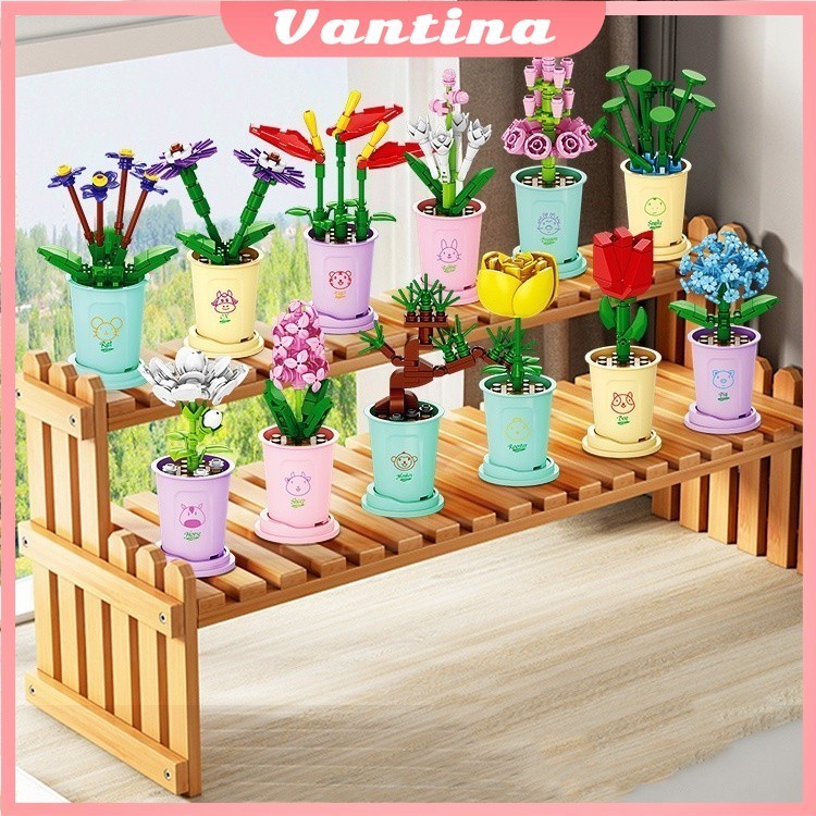 Jual Mainan Balok DIY Buket Bunga / Balok Flowers Bunga Pot Tanaman ...