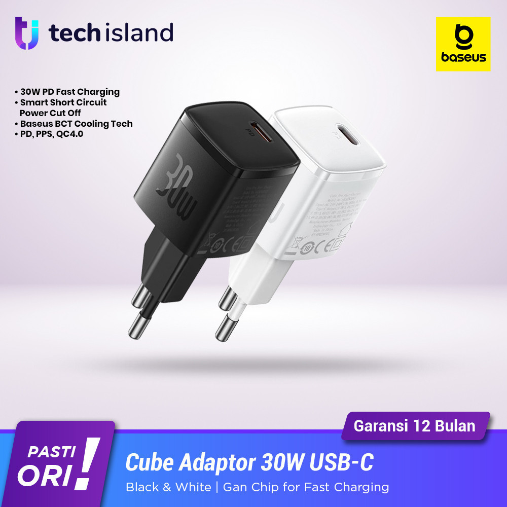 Jual [ BASEUS 30 W ]- Baseus Cube Pro Adaptor 30W USB-C PD PPS USB-C ...