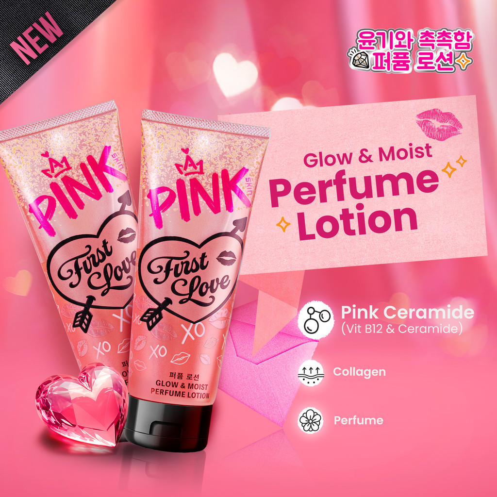 Jual Buy One Get One Free Pink Skin Parfum Serum Lotion First Love ...