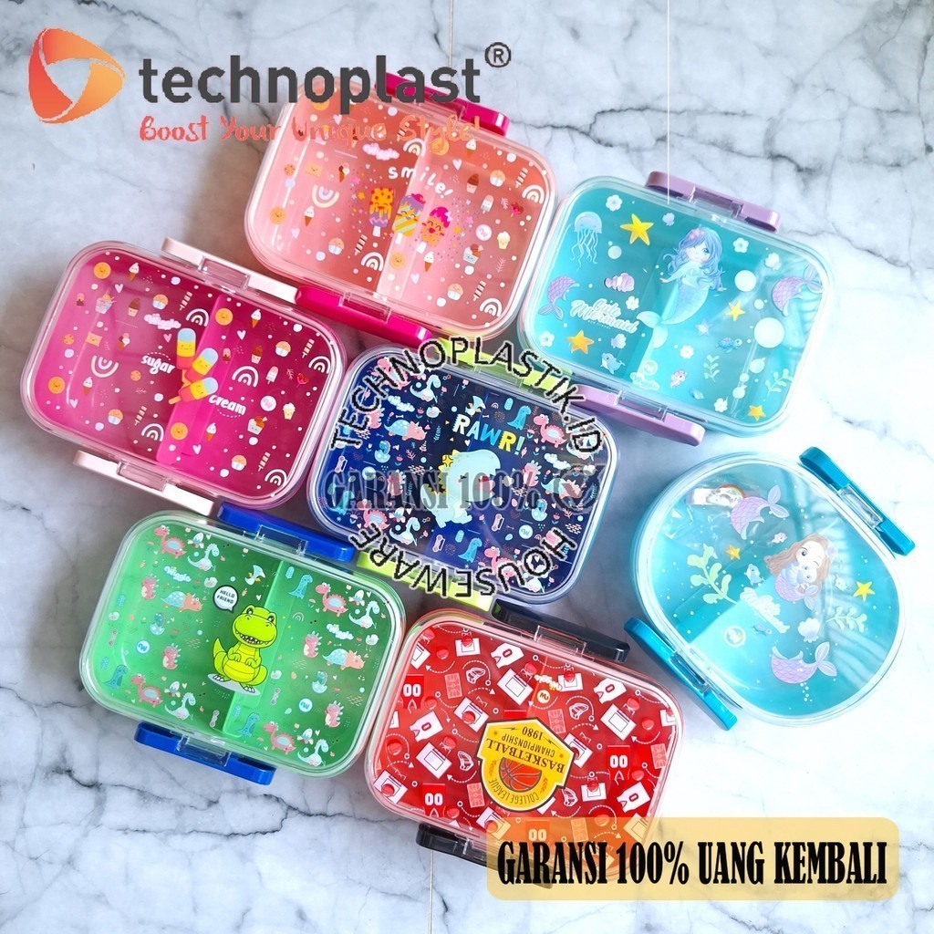 Jual WIGGLE Lunch Box Set Terbaru Design Hello Dino Lunch Box 750Ml ...