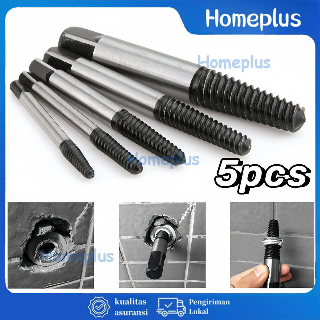 Jual Set Ekstraktor Sekrup Rusak / Broken Screw Remover 5 in 1 ...