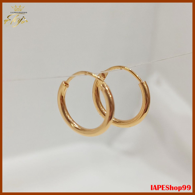Jual anting gipsi polos anak emas mudah 24k asli kadar 17,9 fashion ...
