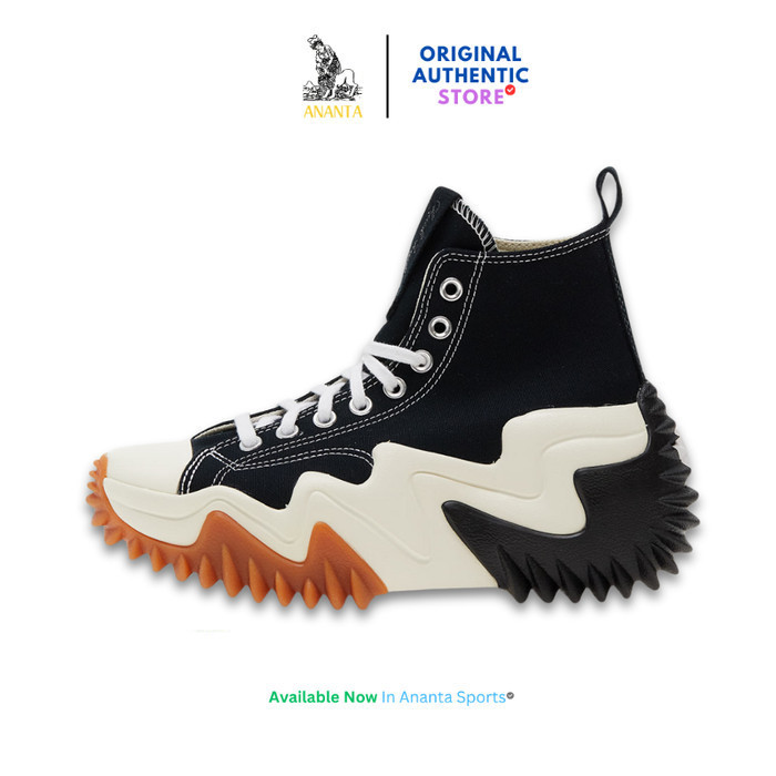 Jual Sepatu Sneakers Converse Run Star Motion Black White Gum Original ...