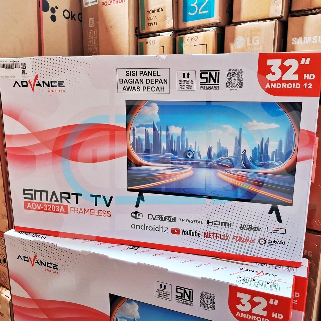 Jual Led Tv 32 Inch Advance ADV 3203A Smart Android Tv 32 Inch | Shopee ...