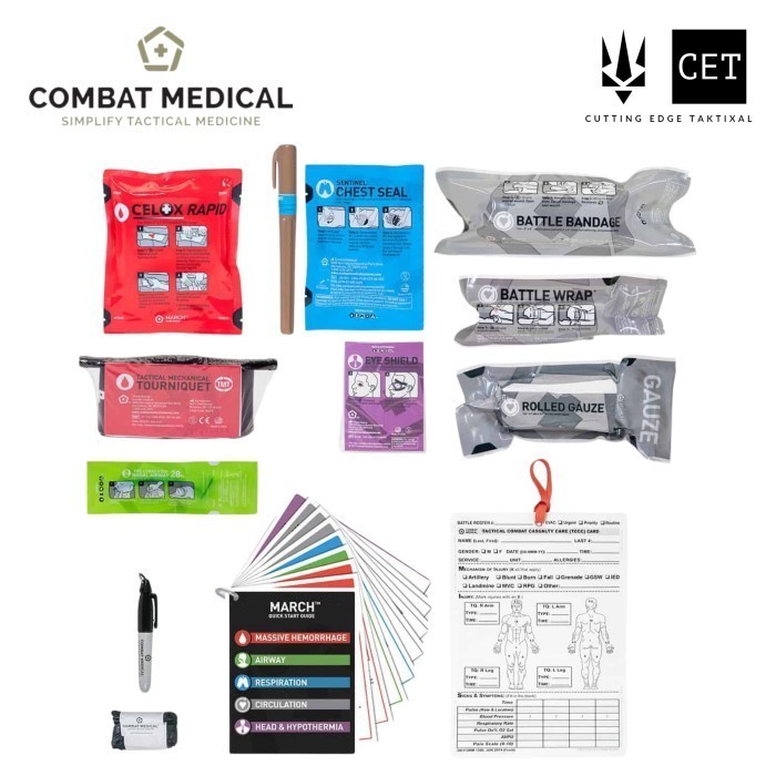 Jual Combat Medical MARCH IFAK Tactical Emergency Medic Medis P3K Kit ...