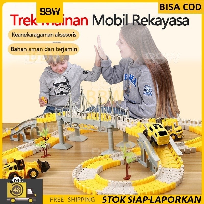 Jual 231pcs Mainan Kereta Api Edukatif Anak Track Listrik Engineering ...