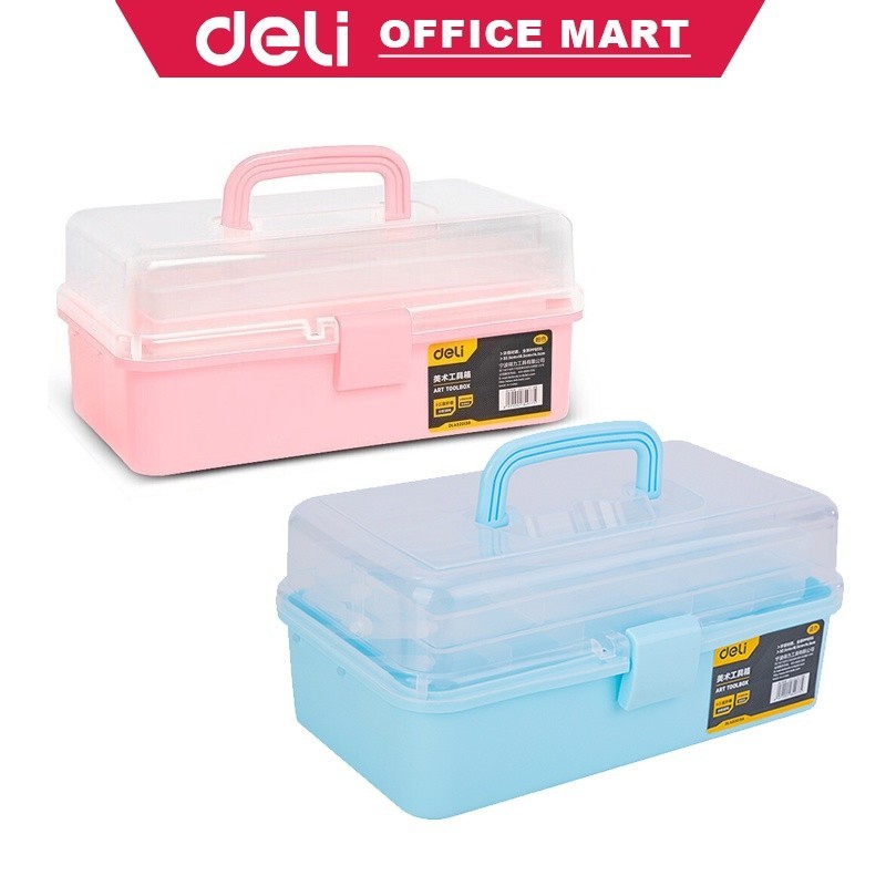 Jual Deli Tool Box Plastik Kotak Perkakas Tool Box Mini 13 Inch ...