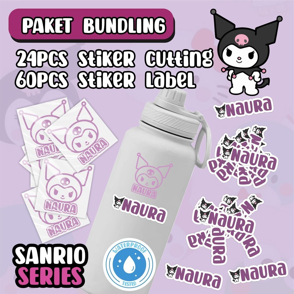 Jual STIKER PAKET SANRIO BUNDLING 60pcs LABEL & 24pcs STIKER CUTTING ...