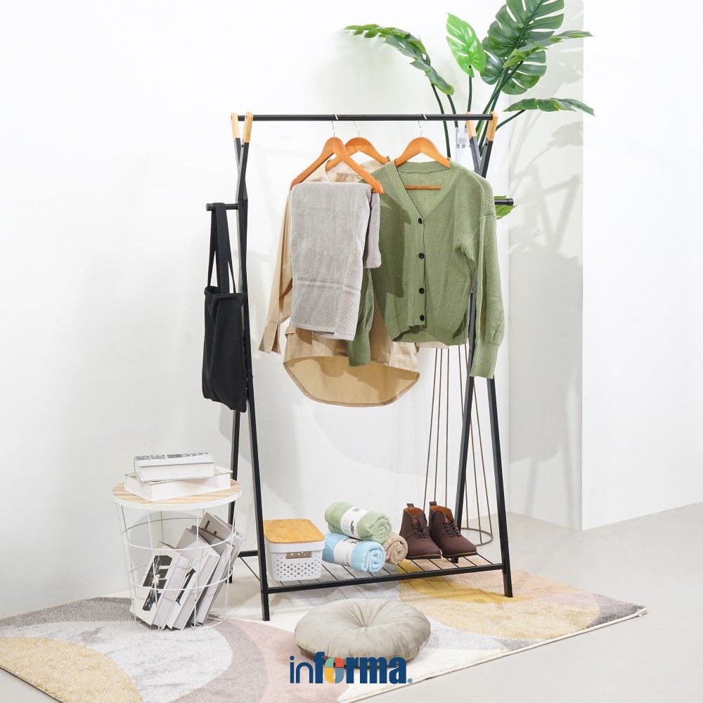 Jual Informa Janson Gantungan Pakaian - Hitam Stand Hanger Gantungan ...