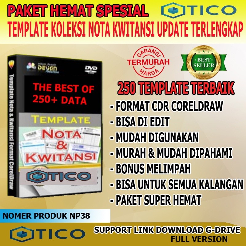 Jual Paket Template Desain Nota design Siap Edit Siap Pakai Format CDR ...
