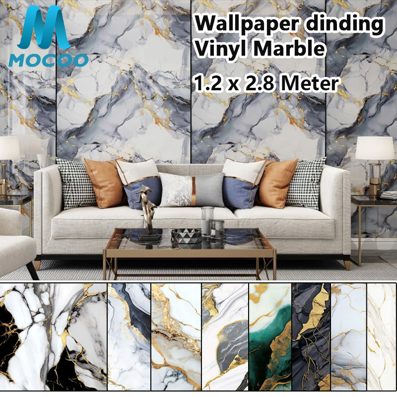Jual Wallpaper Dinding Vinyl Marble 1.2 X 2.8 Meter / Marbel Wallpaper ...