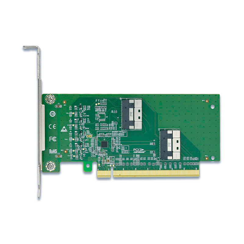 Jual PCIe x16 to 2x slimSAS SFF-8654 8i Adapter XIC PE4165 | Shopee ...