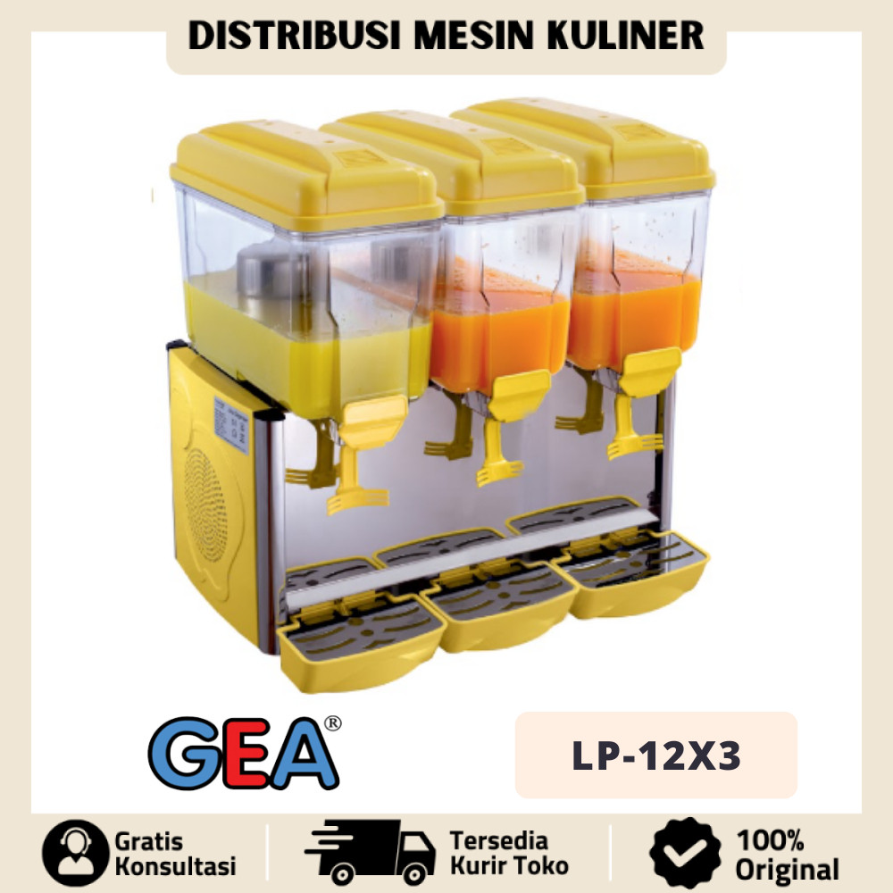 Jual JUICE DISPENSER GEA LP-12X3 DISPENSER JUS 3 TABUNG SISTEM ADUK ...