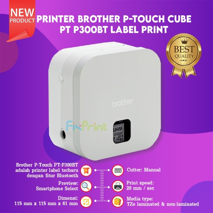 Jual Brother PT-P300BT P-touch CUBE Label Printer / PT-M95 Handy Label ...