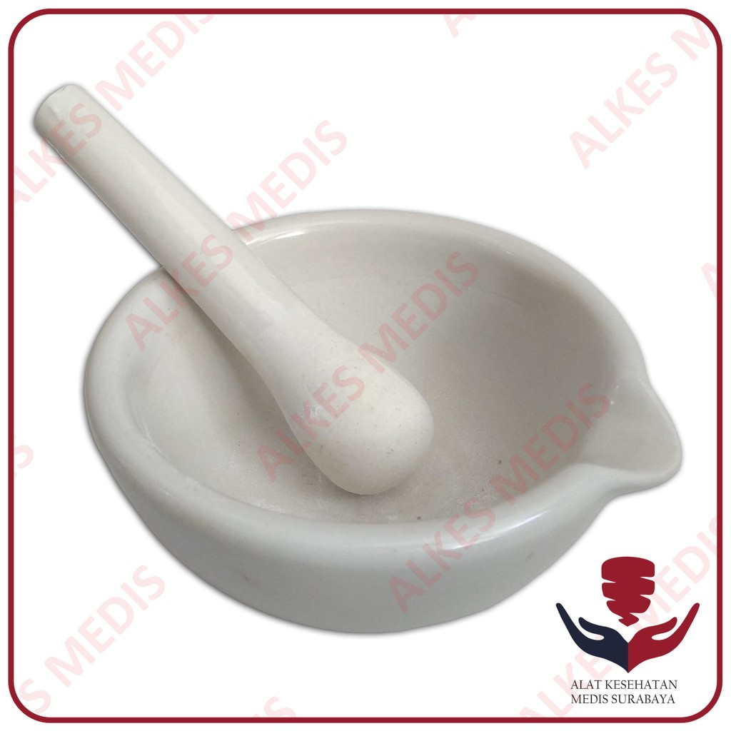 Jual Lumpang Penumbuk Obat 10 cm Pengerus Tumbukan Porselen Mortar 10cm ...