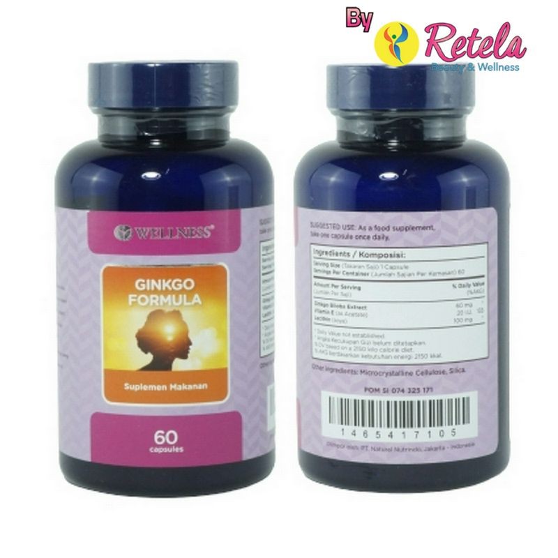 Jual WELLNESS GINKGO FORMULA 1 BOTOL 60 TABLET | Shopee Indonesia