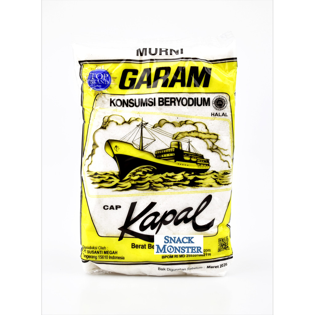 Jual Garam Kapal Murni Yodium - Netto 500 gr | Shopee Indonesia