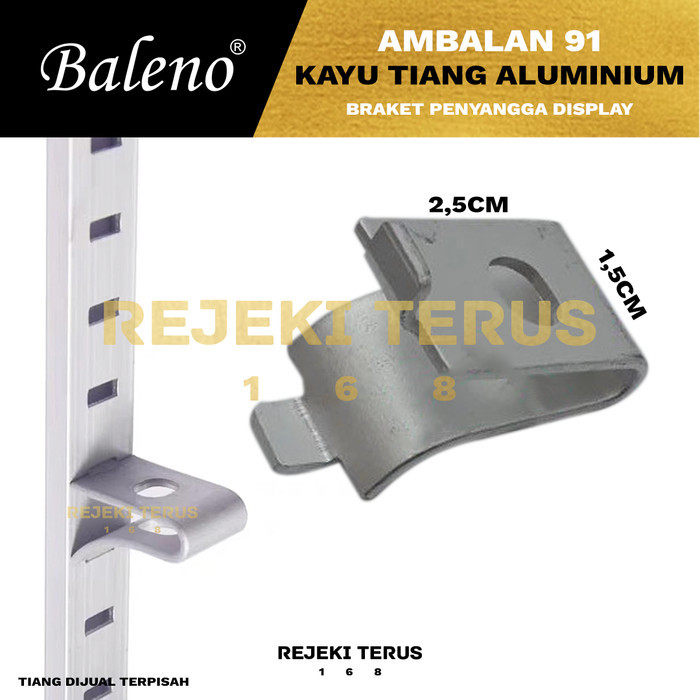 Jual Ambalan 91 Kayu Tiang Aluminium Rak Bracket Braket Penyangga ...