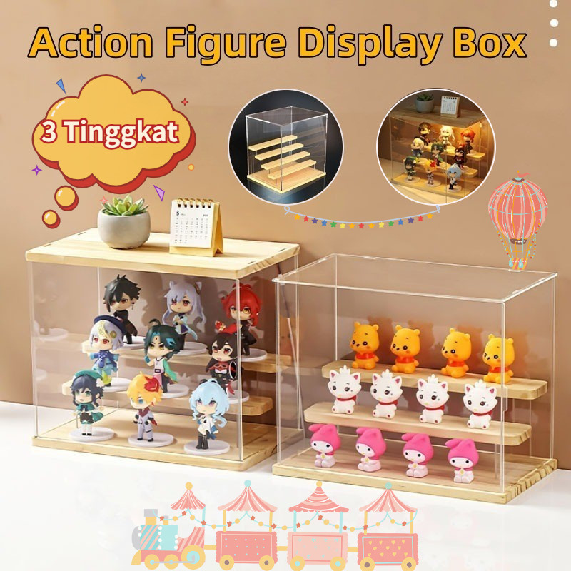 Jual Rak Akrilik 3 Tinggkat Display Box Figure Action Figure Display ...