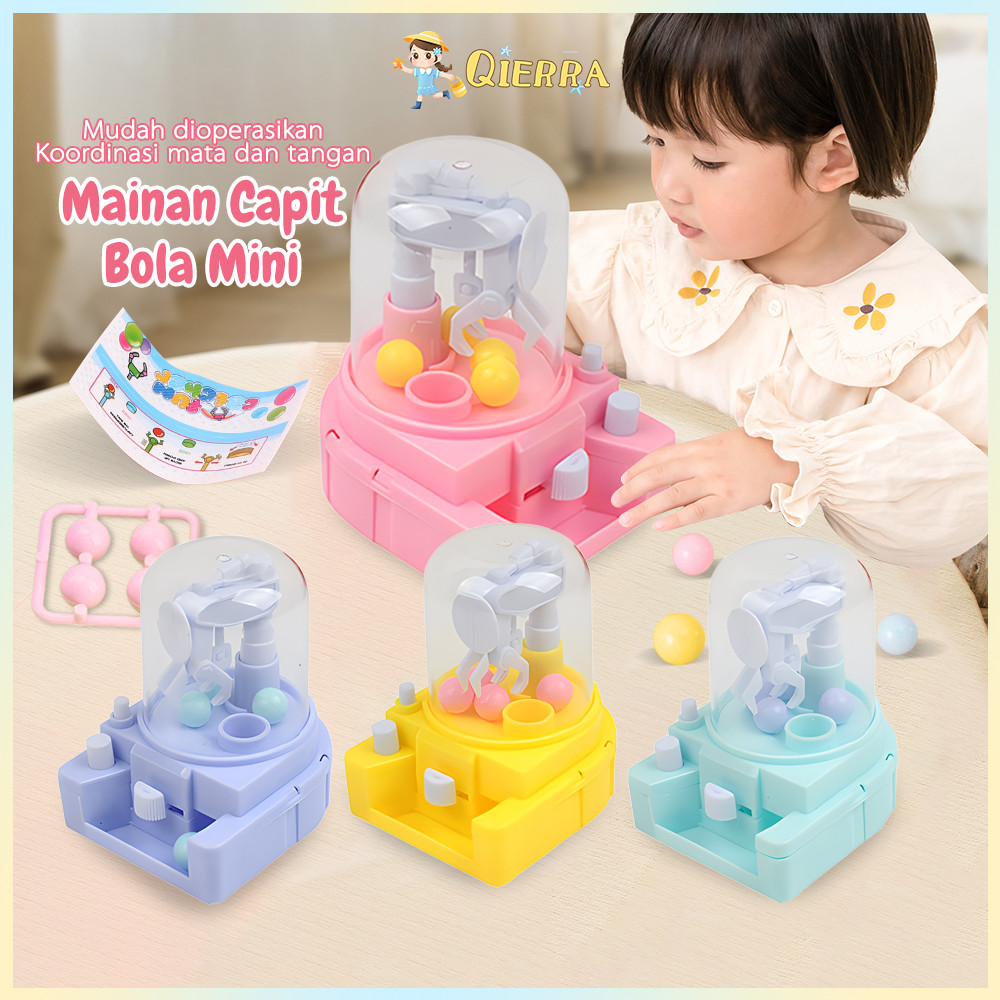 Jual Qierra Claw Machine Candy Mesin Capit Bola Mini Mainan Anak Ball ...