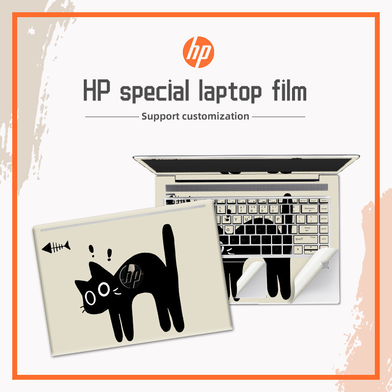 Jual Laptop Skins Sticker Black Cat Cover Skins Cartoon Vinyl Skin ...